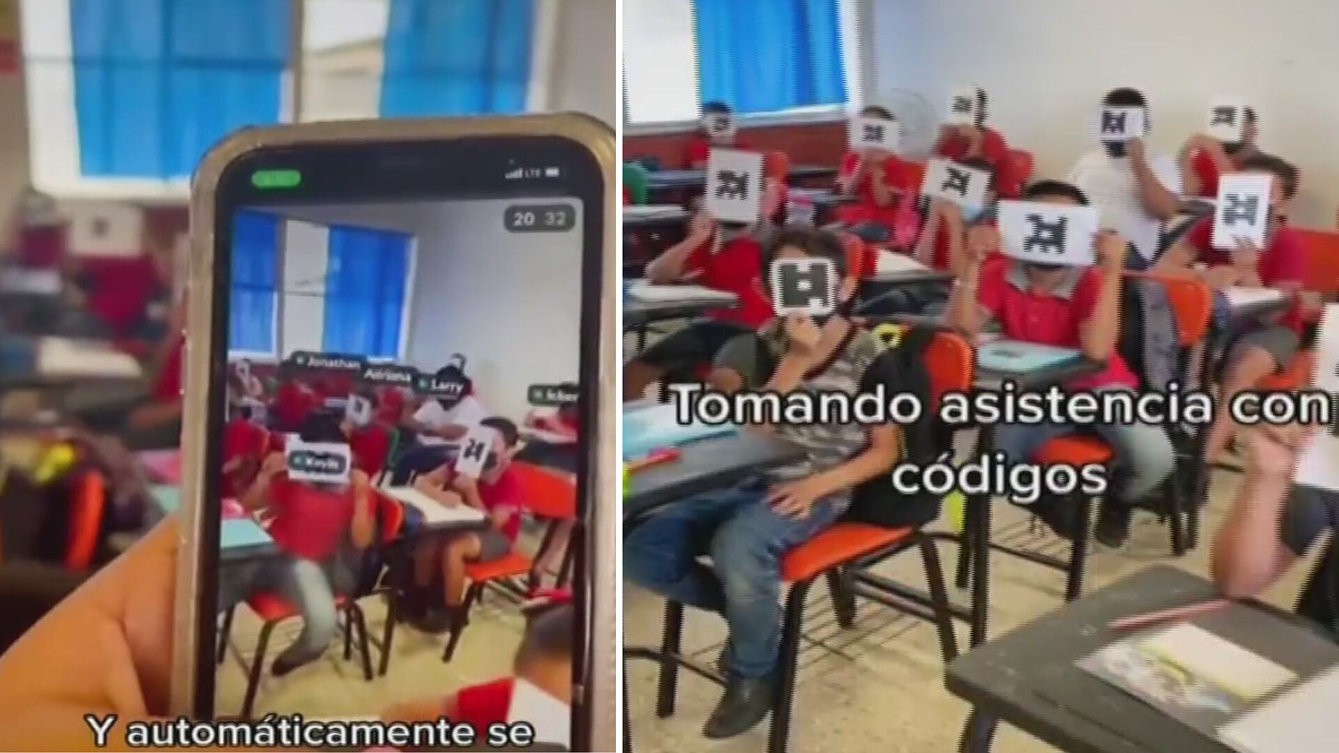 Maestra pasa lista con código QR | N+