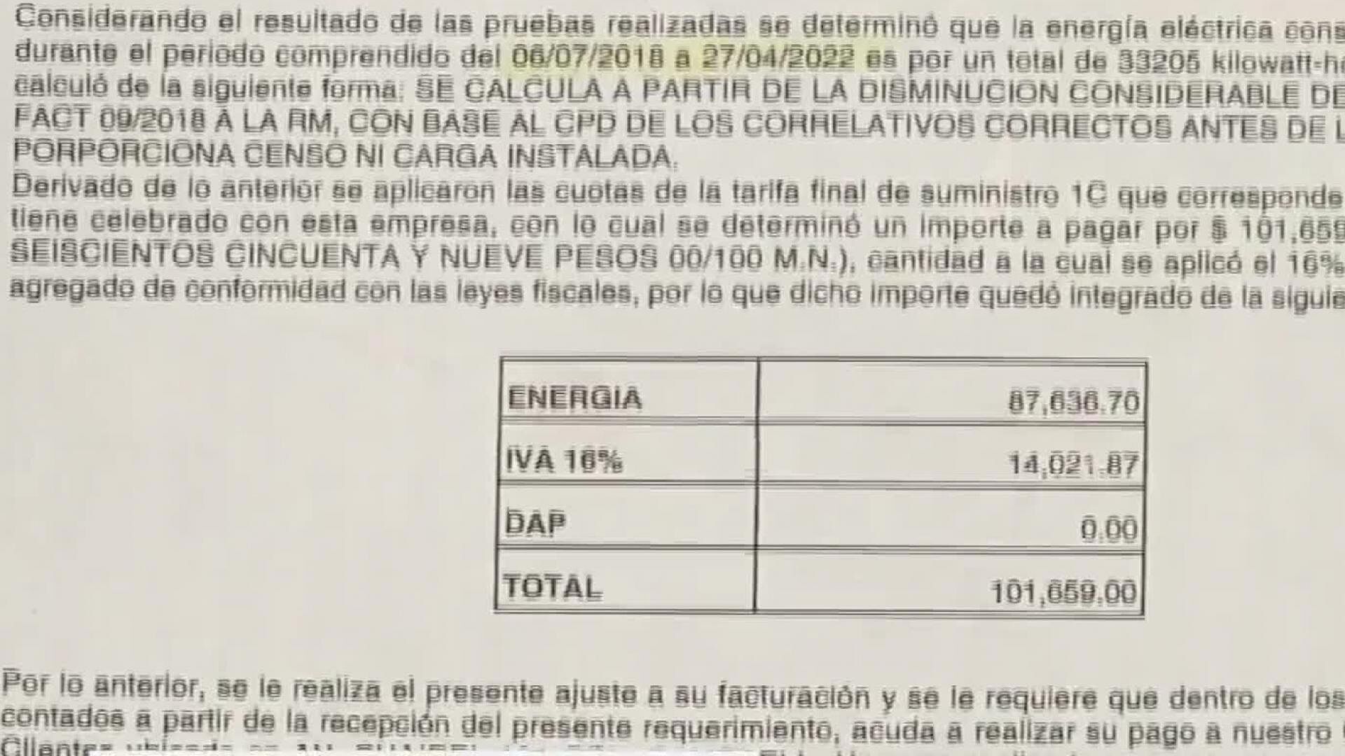 Usuario de la CFE no Acepta Costosa Multa | N+